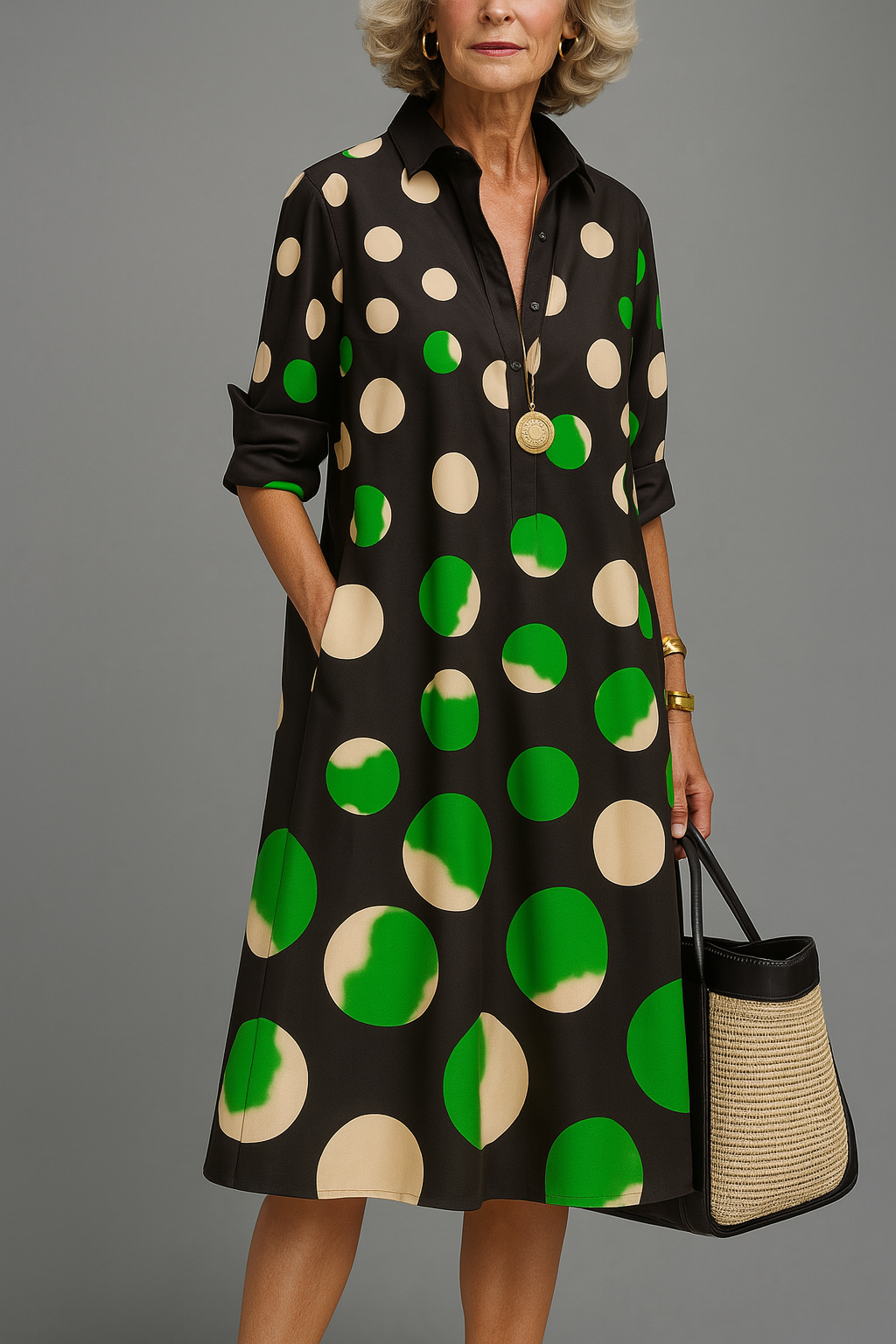 Naomi™ | Elegant Midi Dress – Ellis and Porter
